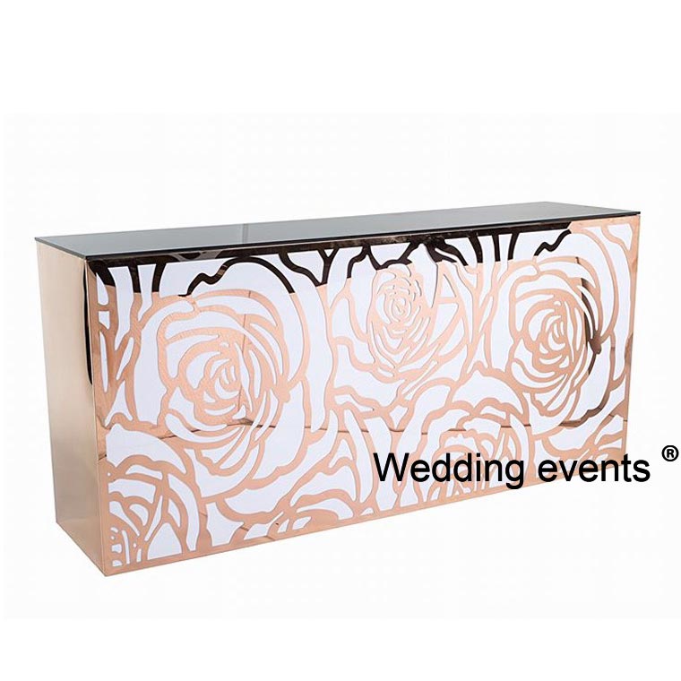 Counter height bar table outdoor rose gold carved
