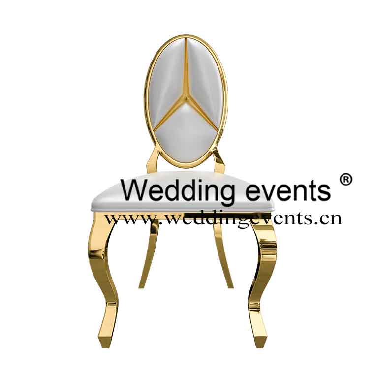Benz logo chair high back gold event chairs – Weddingevents