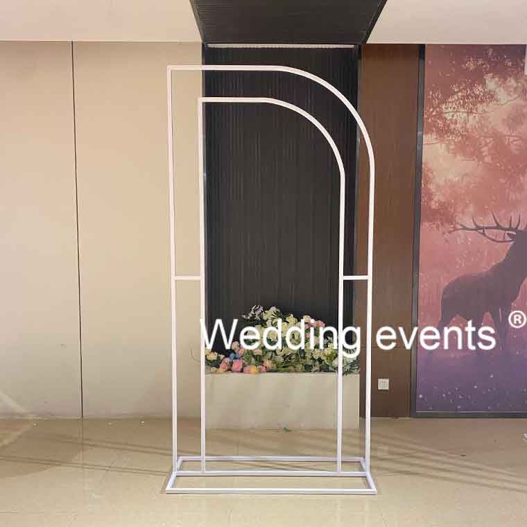 Wedding arches for rent white metal frame backdrop