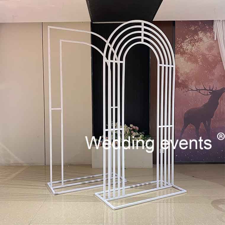 Wedding arches for rent white metal frame backdrop