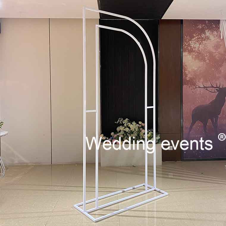 Wedding arches for rent white metal frame backdrop