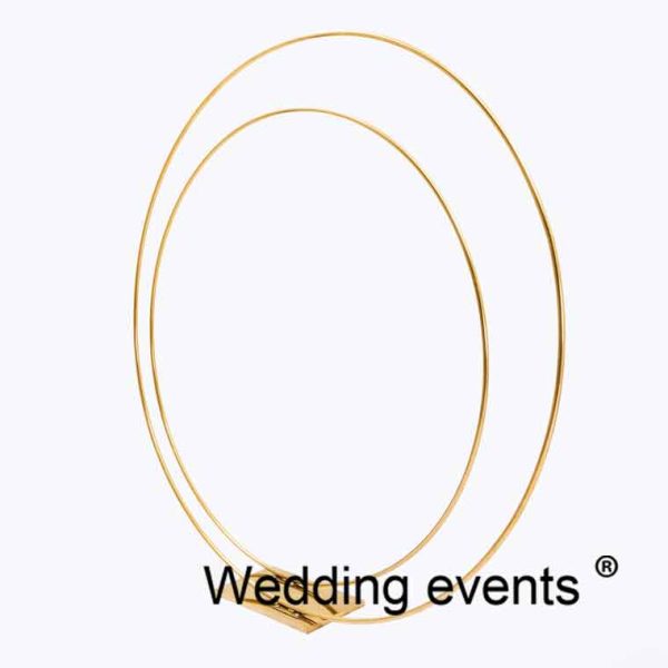 Wedding anniversary backdrop ideas two circle design